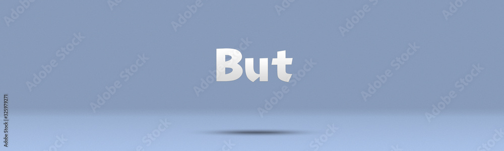 Easy-to-use wallpaper with text area on the left and right behind “But ...