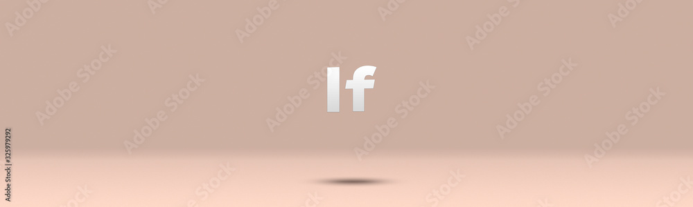 Easy-to-use wallpaper with text area left and right with "If ...