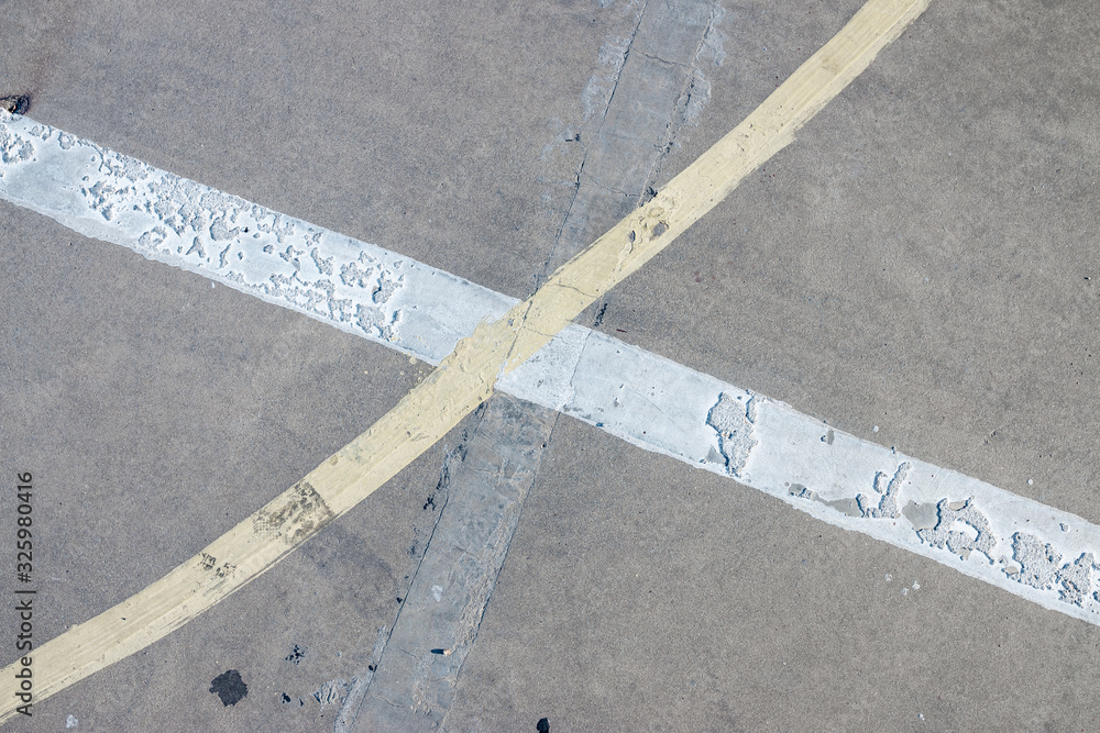 Grunge outdoor polished concrete texture with colored lines, Cement and ...