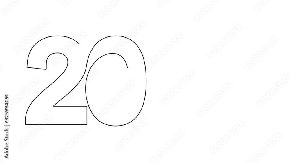 Self drawing simple animation of single continuous one line drawing of ...