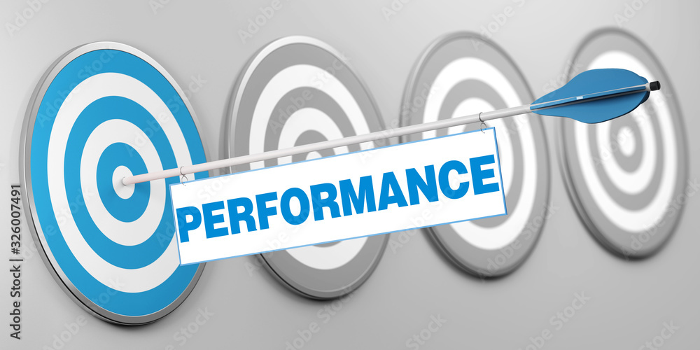 Performance / Leistung auf Zielscheibe Stock Illustration | Adobe Stock