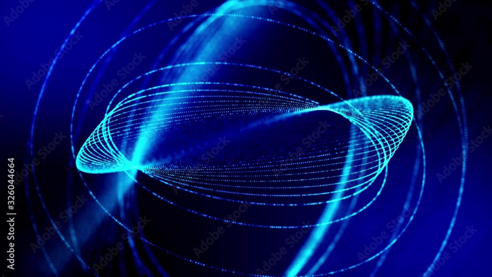 Vidéo Stock 4k seamless looped science-fiction blue background with ...