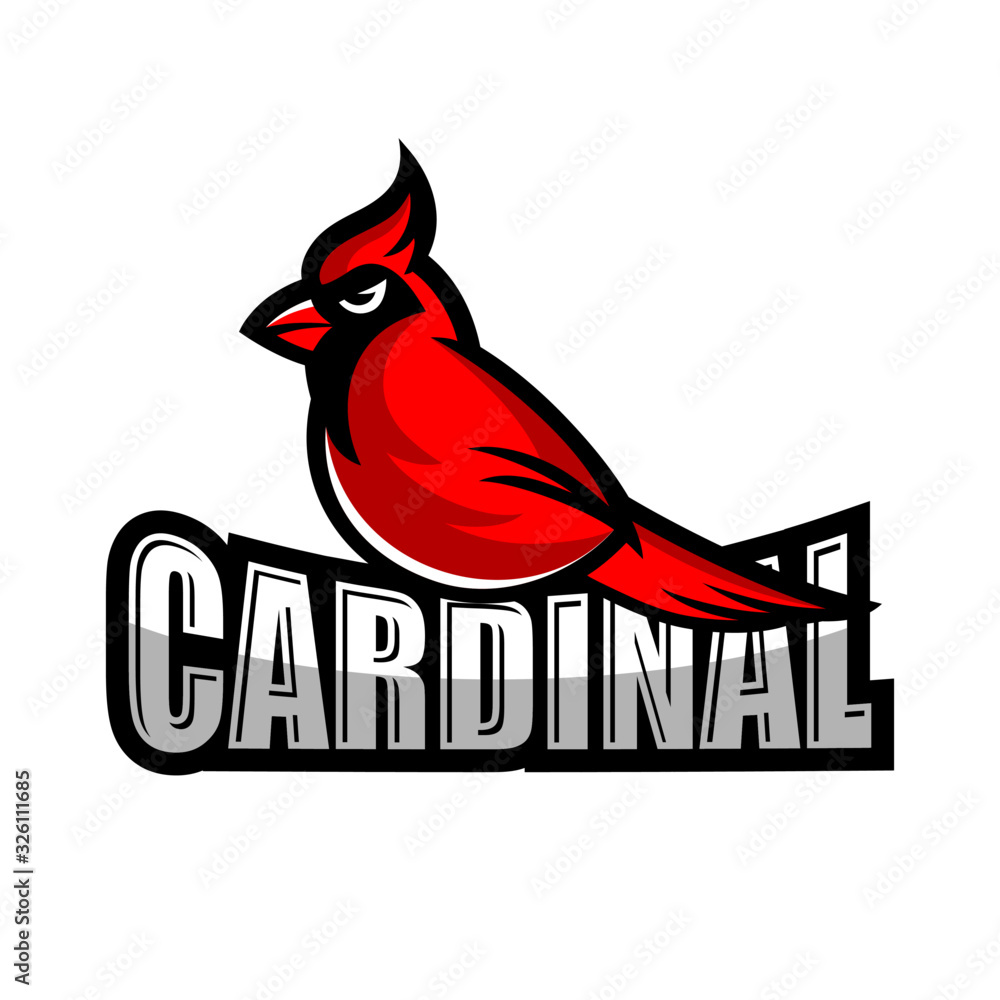 Modern cardinal bird logo. Vector illustration. Stock Vector | Adobe Stock