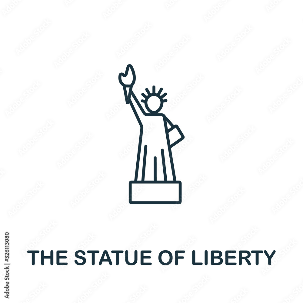 The Statue Of Liberty icon from usa collection. Simple line The Statue ...