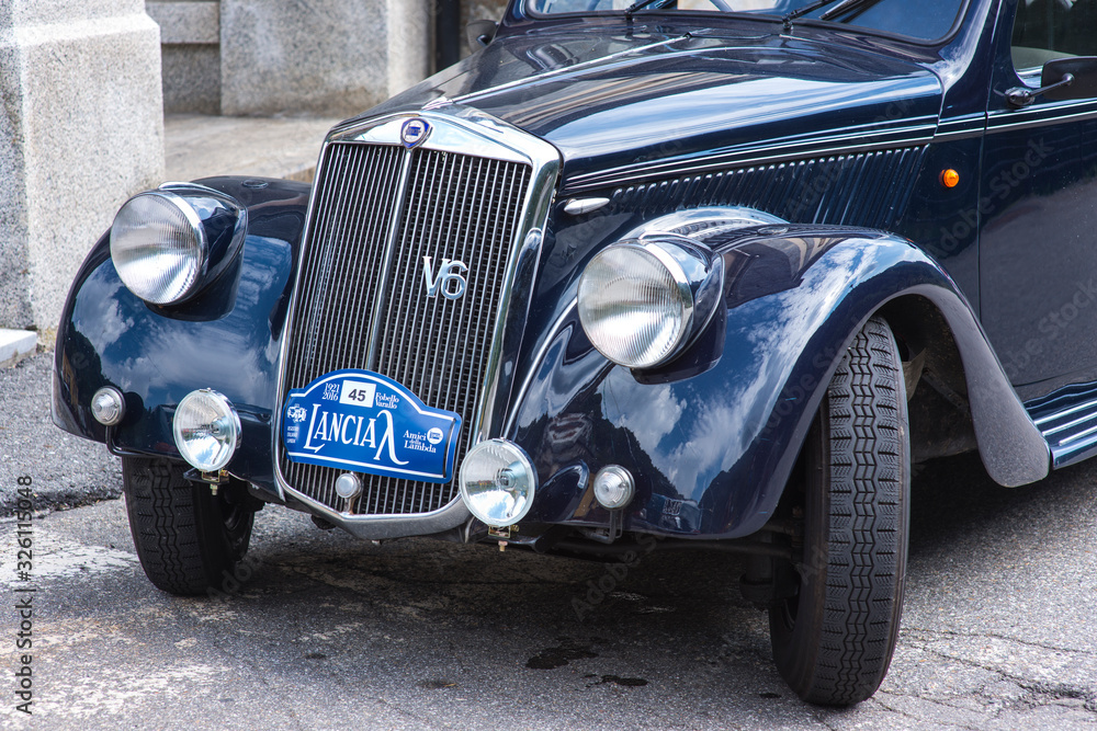 Fobello, Italy - September 03, 2016: Lancia Aprilia during the ...