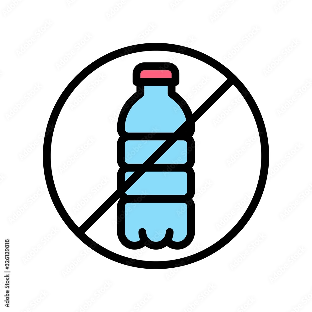 environment related no use waste plastic bottle vector with editable ...