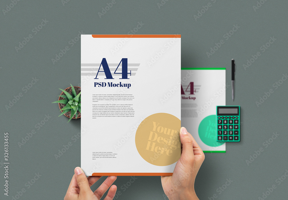 Hands Holding Paper Mockup Stock Template | Adobe Stock
