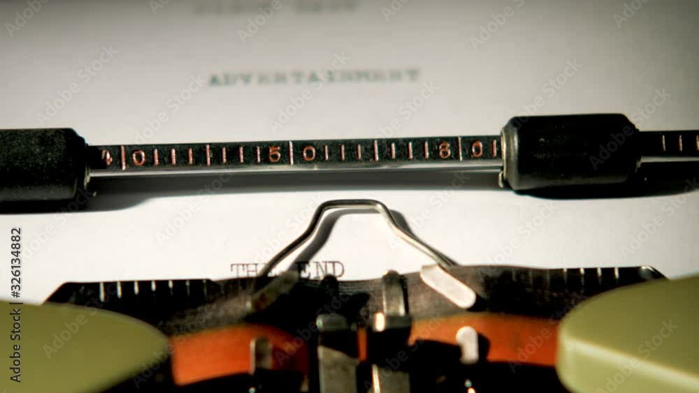 The end typewriter 4K Visual Resource high res graphic resource ...