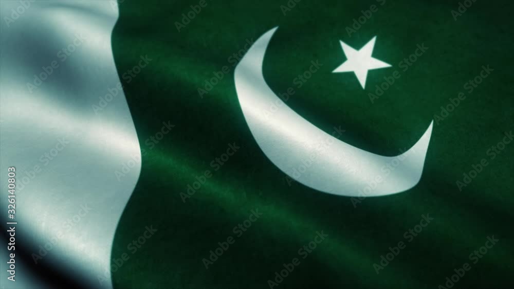 Pakistan flag waving in the wind. National flag of Pakistan. Sign of ...