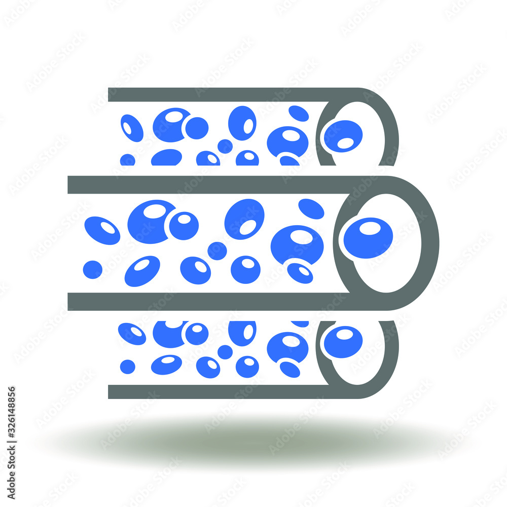 Vein Artery Circulatory System Icon Vector. Vessel Blood Medicne Human ...
