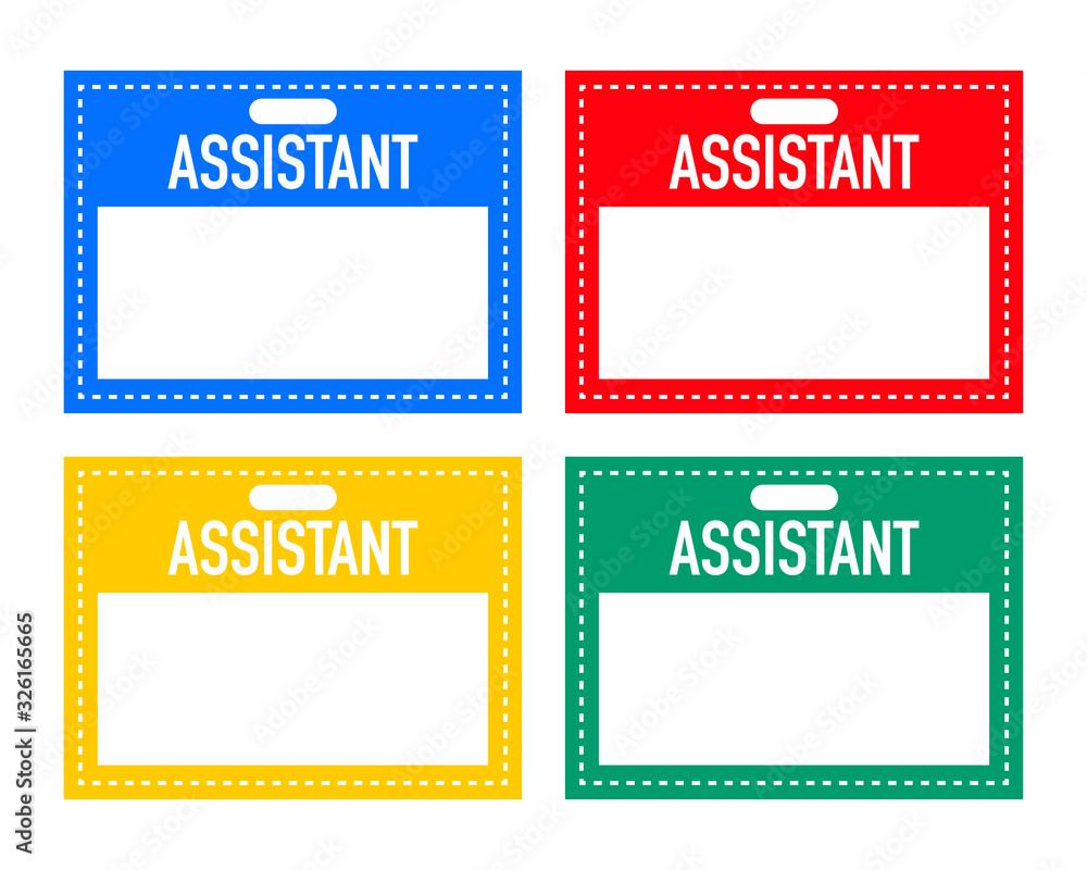 Vector name tag icons - identity badge symbol. Stock Vector | Adobe Stock