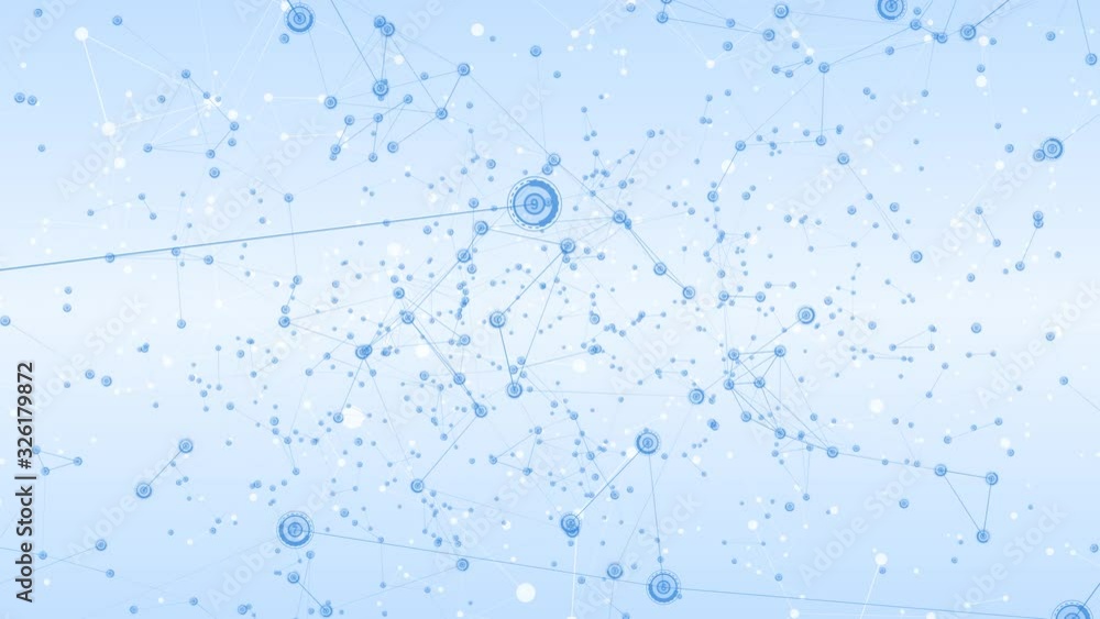 This stock motion graphics video shows digital mechanisms with updating ...