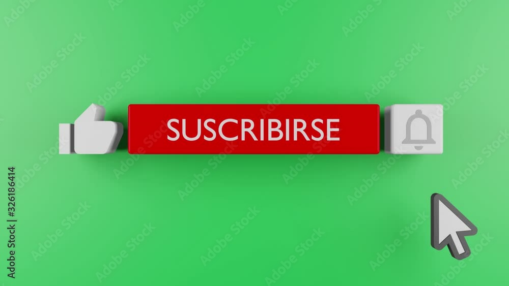 subscribe and bell icon motion graphic animation template clip ...
