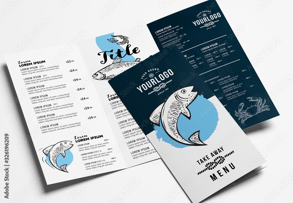 Seafood Restaurant Menu Templates