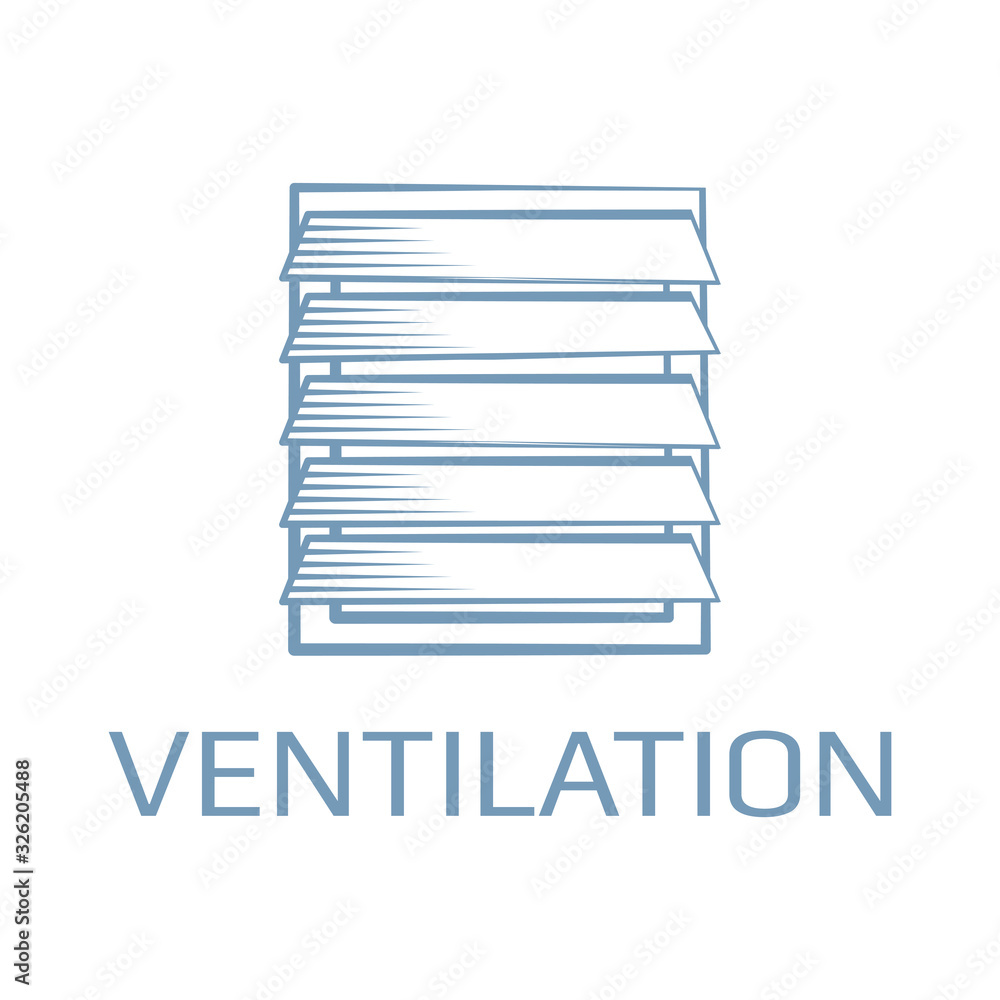 Ventilation logo in vintage style with sample text Stock Vector | Adobe ...