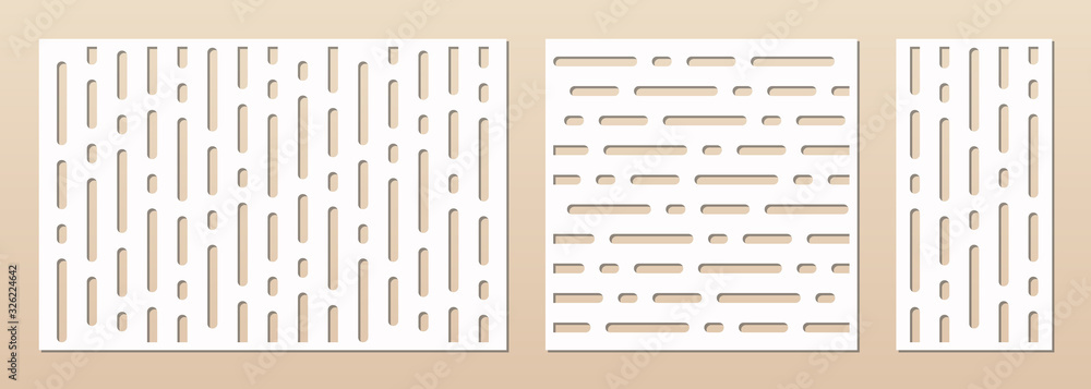 Laser cut pattern set. Vector template for die cut, laser cutting of ...