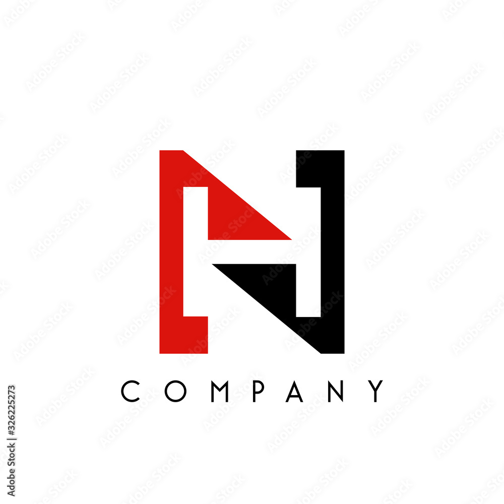 nh logo design vector Stock Vector | Adobe Stock