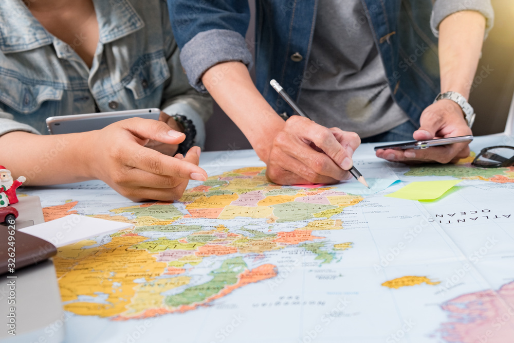 travel vacation tourism map planing - travel plan Stock Photo | Adobe Stock