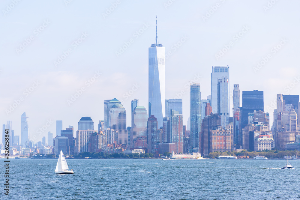 A Peaceful September Day By Lower Manhattan Stock Photo | Adobe Stock