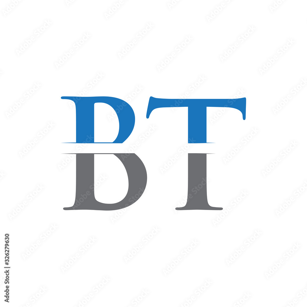 Initial BT Letter Logo With Creative Modern Business Typography Vector ...