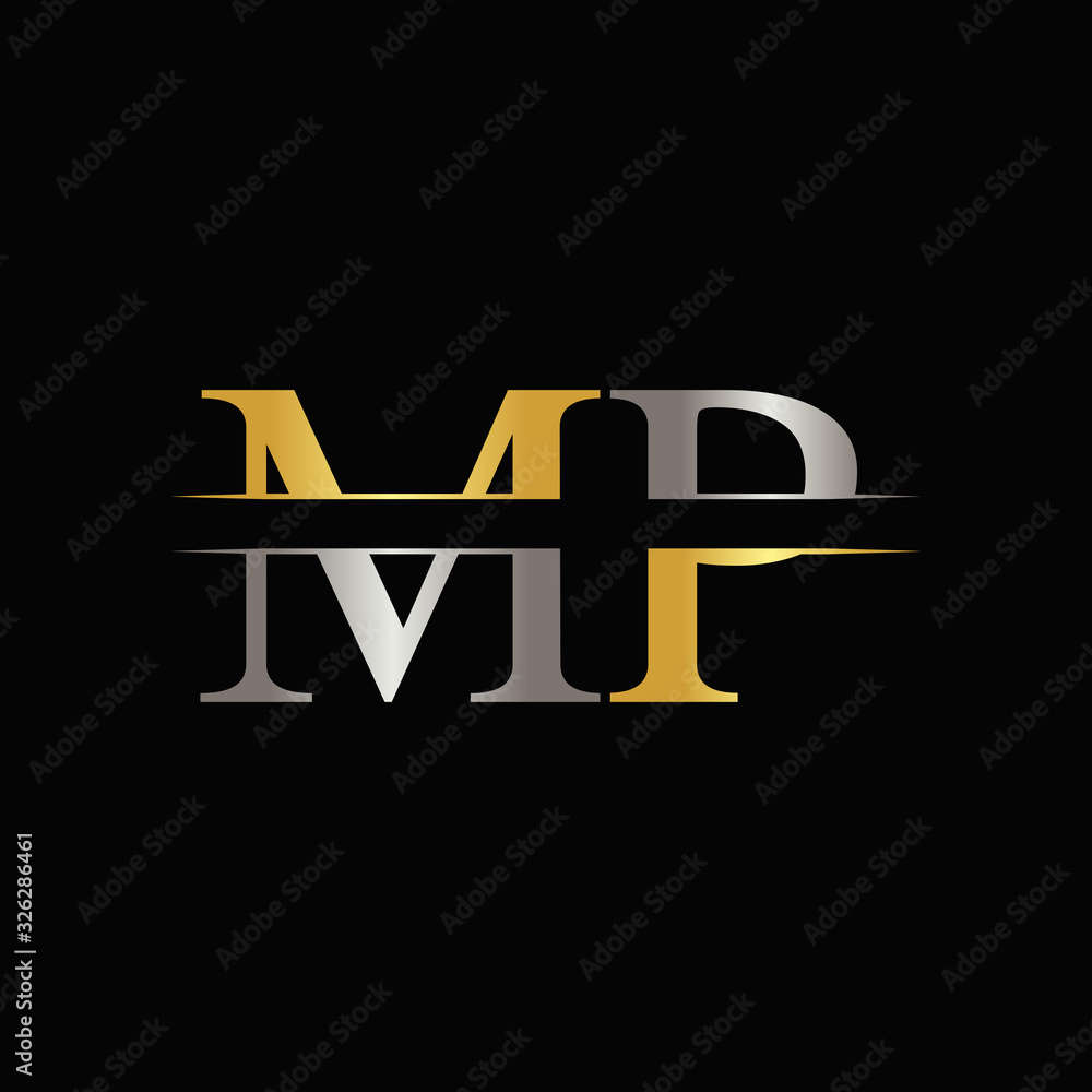 Initial MP letter Logo Design vector Template. Abstract Letter MP logo ...