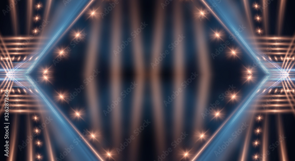 Abstract modern dark background. Dark empty scene with rays and ...