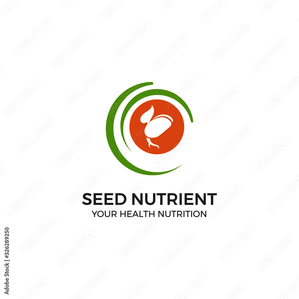 Seed nutrient logo vector for product nutrition healthcare Stock Vector ...