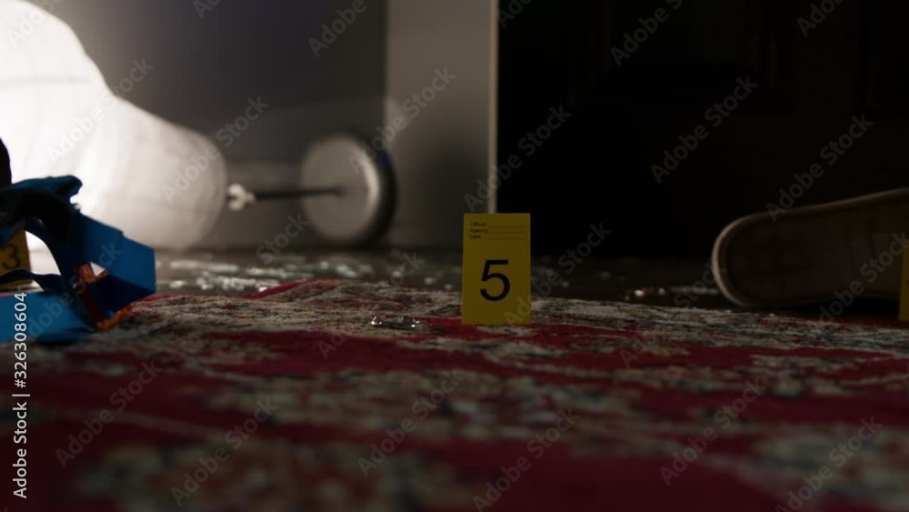 Homicide CSI Crime Scene Photography - Bloodied Weapons, Investigator ...