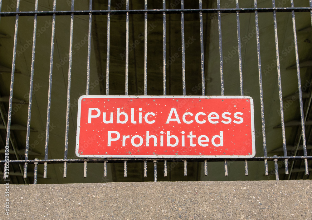 Public access prohibited sign Stock Photo | Adobe Stock