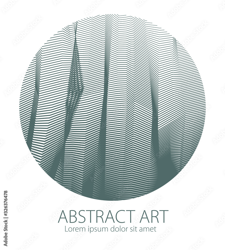 Design artistic element of great lines surface texture in a shape of ...