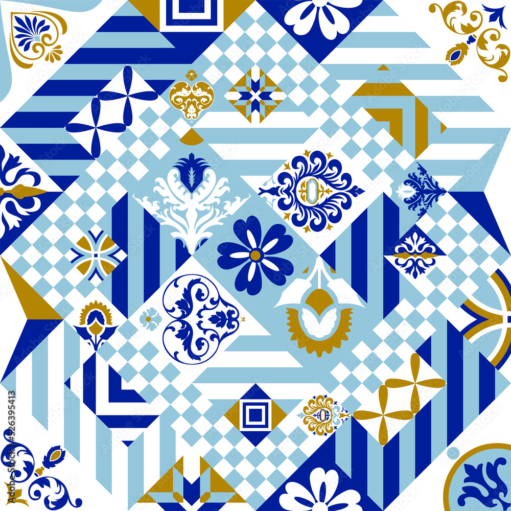 Moroccan pattern. Decor tile texture print mosaic oriental pattern with ...
