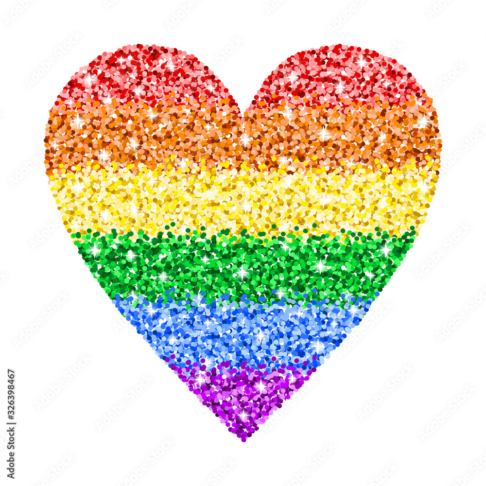 Rainbow Sparkles Heart