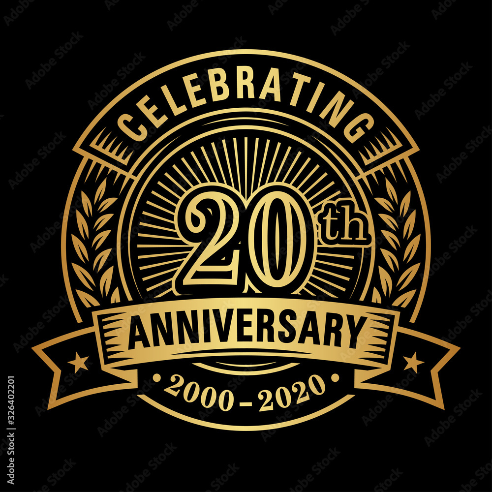 20 years of celebrations design template. 20th logo. Vector and ...