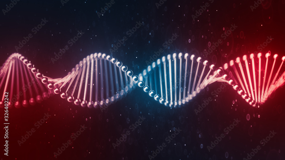 DNA strand concept. Medical, science, genetics background ...
