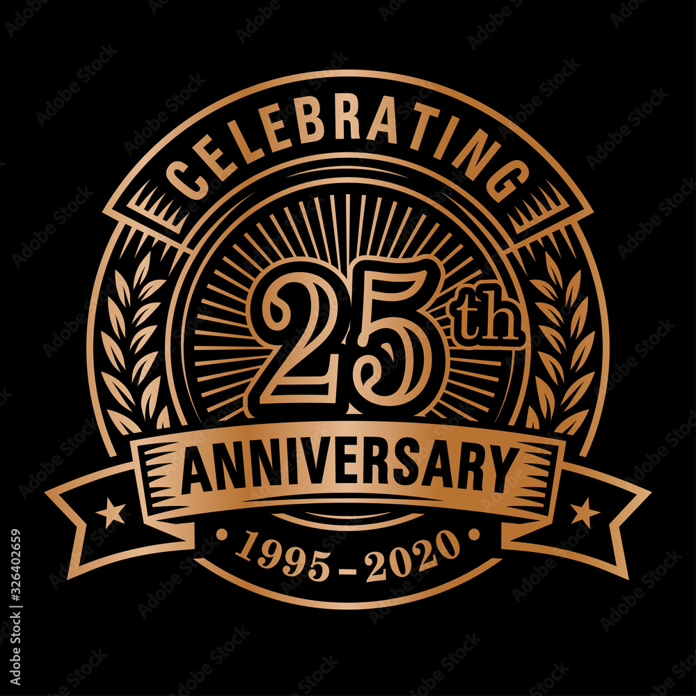 25 years of celebrations design template. 25th logo. Vector and ...
