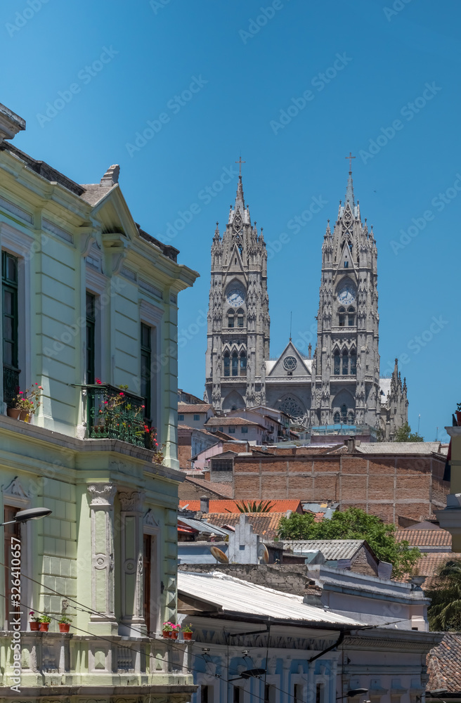 Basilica, historical center of Quito, founded in the 16th century on ...