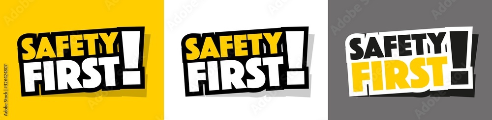 Safety first Stock Vector | Adobe Stock