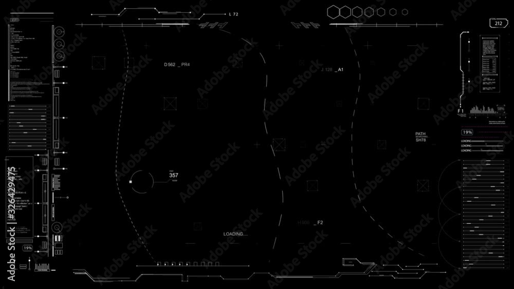 PNG Alpha.Technological HUD frame viewfinder. Digital infographic data ...