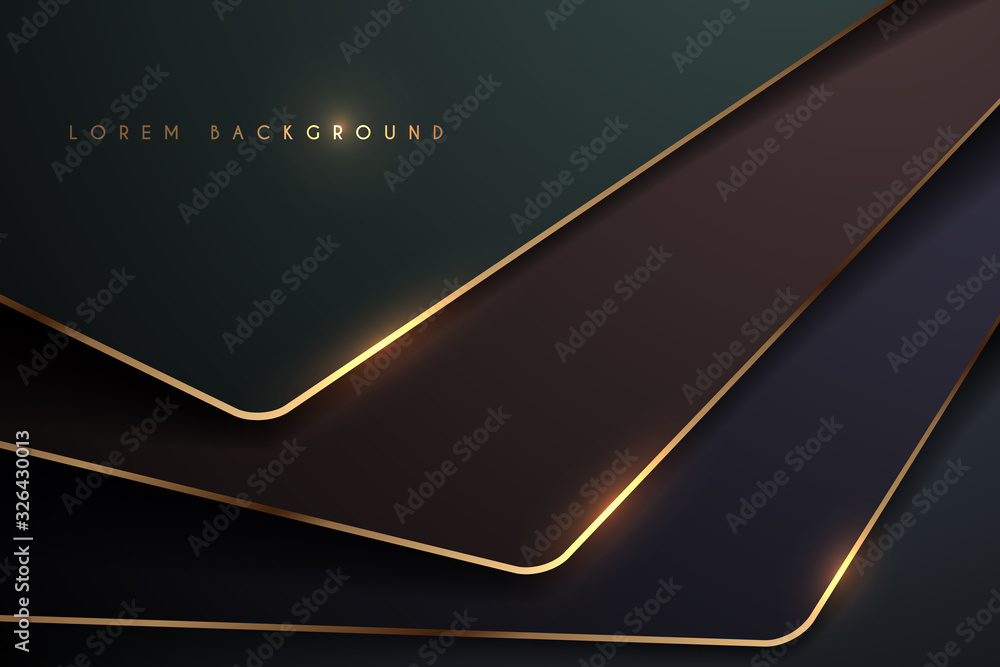 Color paper sheets with golden edging background Stock Vector | Adobe Stock