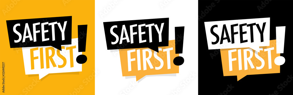 Safety first Stock Vector | Adobe Stock