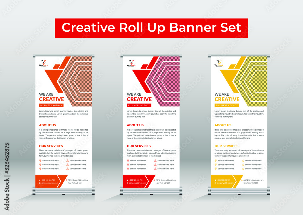 Business roll up banner template design. Standee design. Banner ...