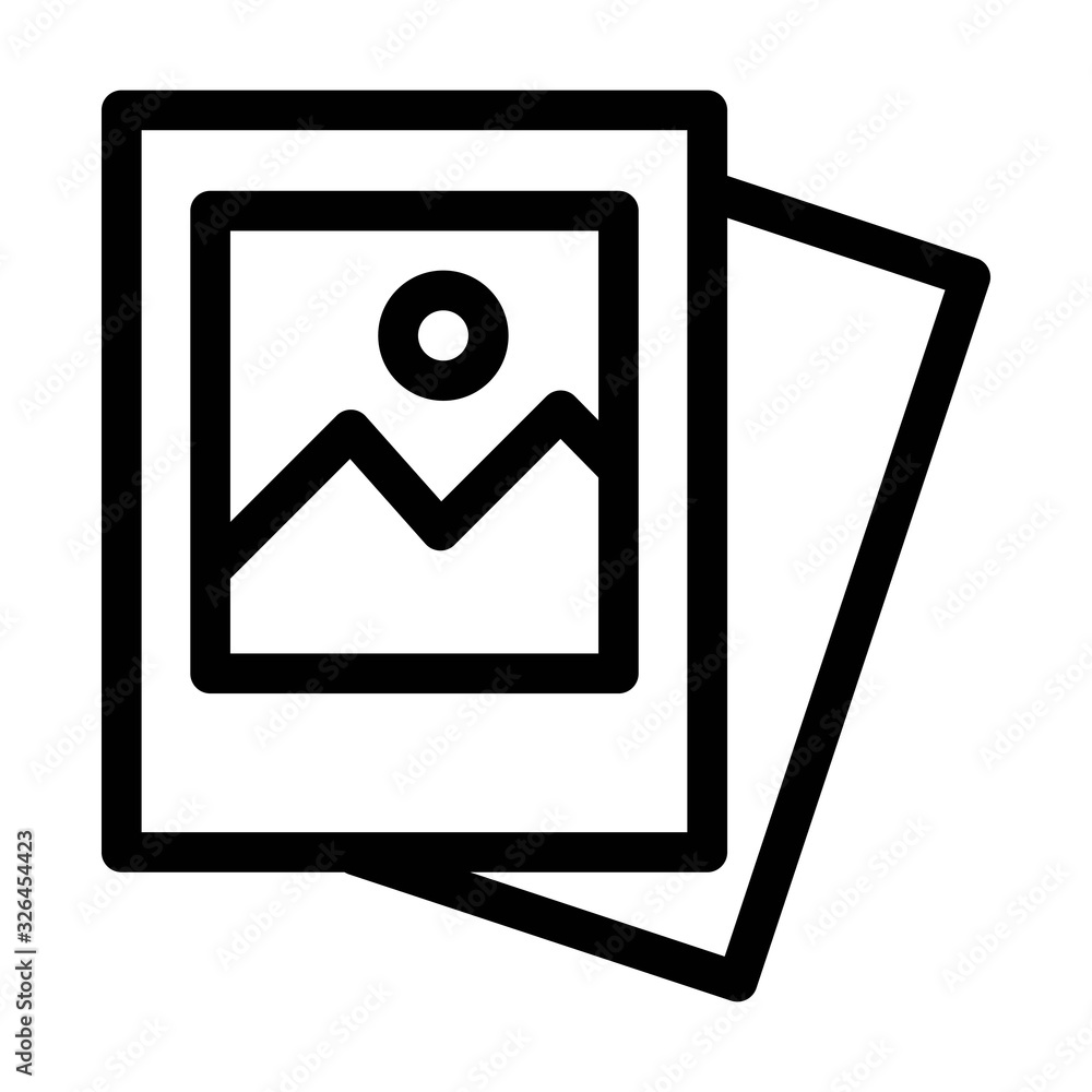 Picture vector icon, image symbol. Album, gallery, multiple photos ...