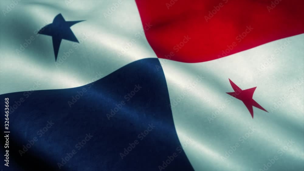 Panama flag waving in the wind. National flag of Panama. Sign of Panama ...