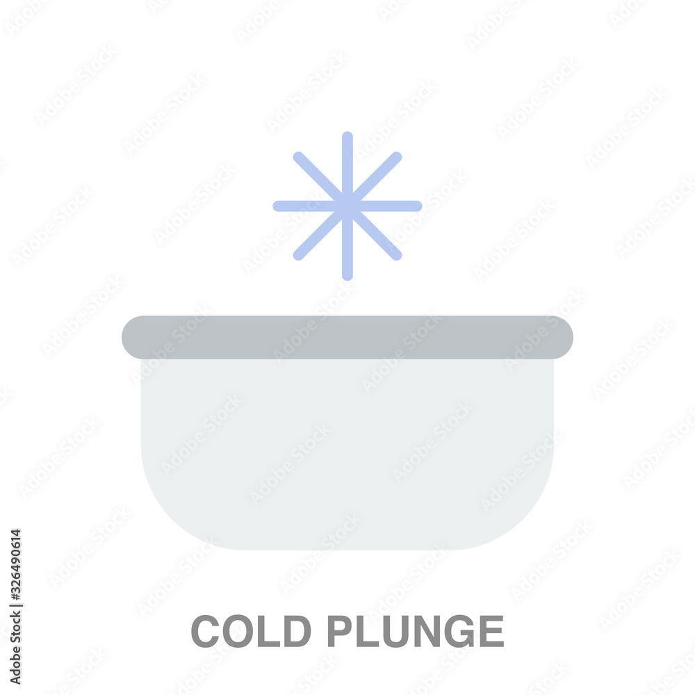 cold plunge flat icon on white transparent background. You can be used ...