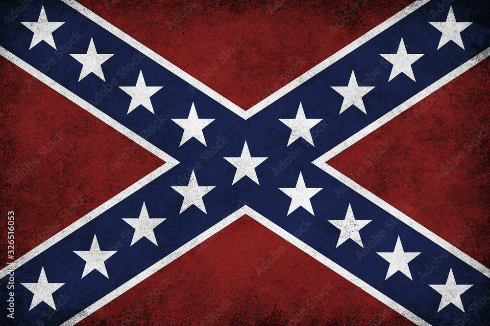 Confederate Flag grunge background Stock Illustration | Adobe Stock