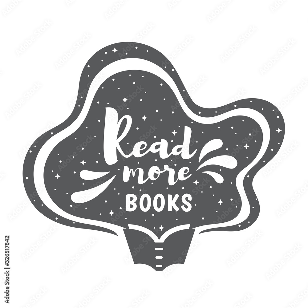 Read more books motivation illustration, magic wavy shape and ...