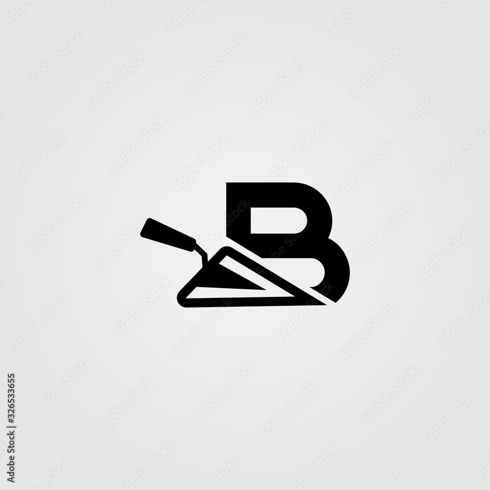 Letter B construction logo vector template Stock Vector | Adobe Stock
