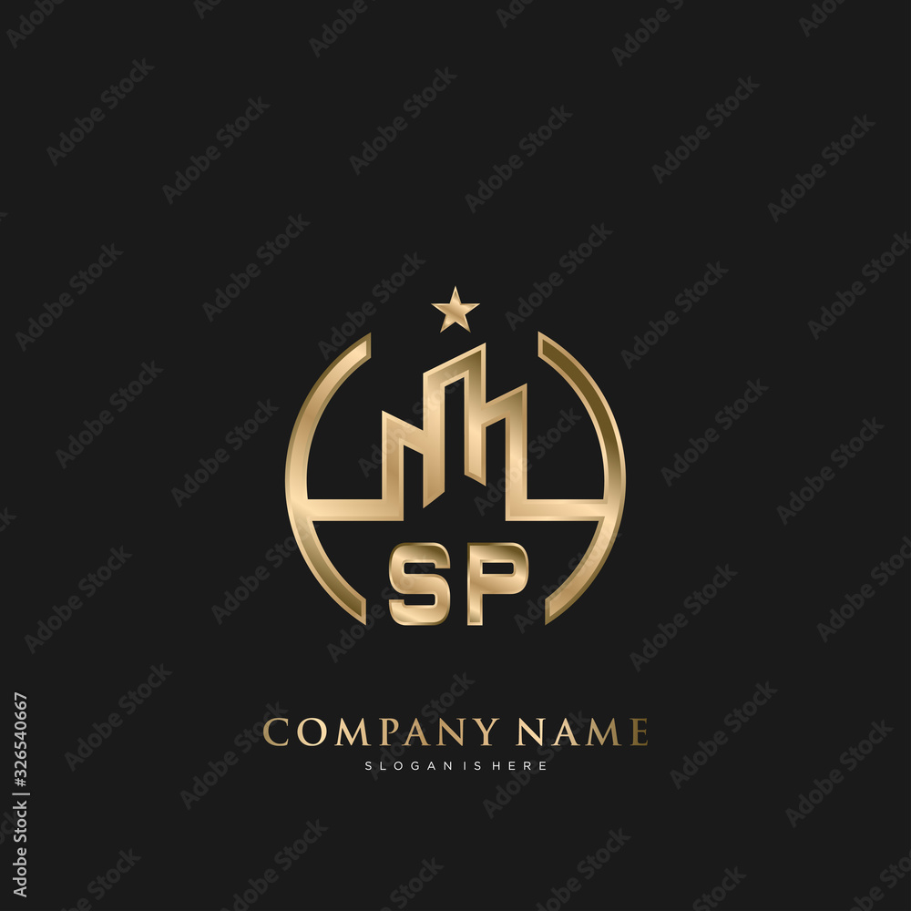 Initial Letter SP Real Estate Luxury house Logo Vector for Business ...