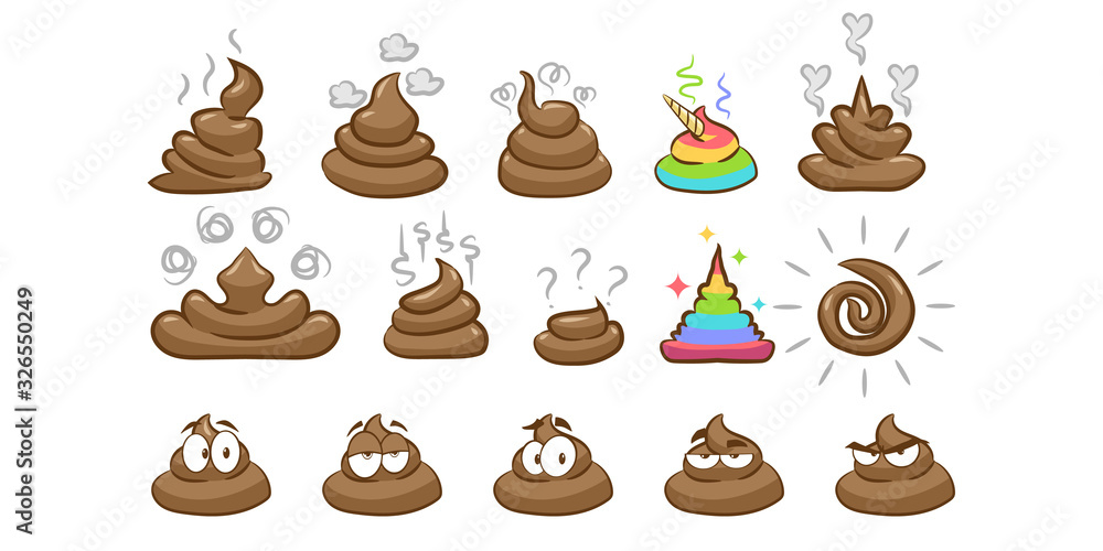 poop vector set collection graphic clipart Stock Vector | Adobe Stock