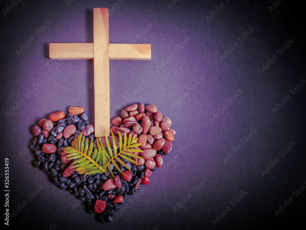 Lent Season,Holy Week and Good Friday concepts - photo of wooden cross ...